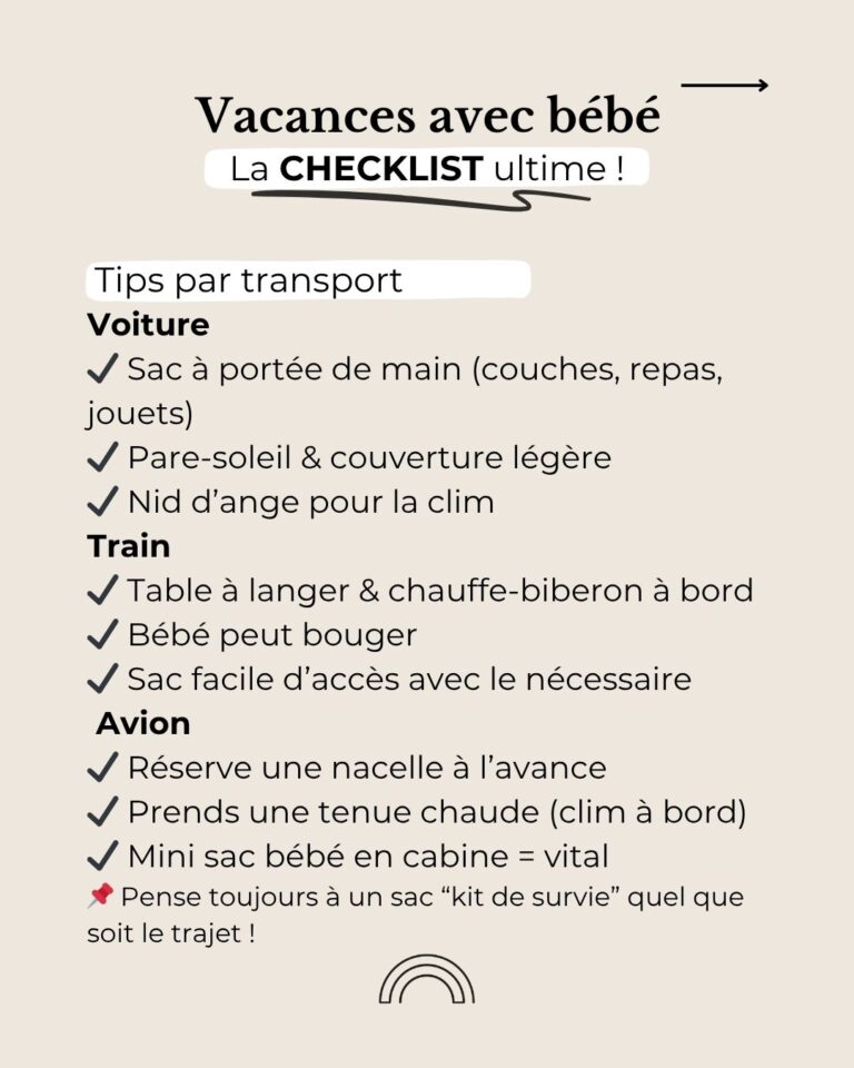 Liste bébé vacances : Les indispensables pour un voyage serein en famille